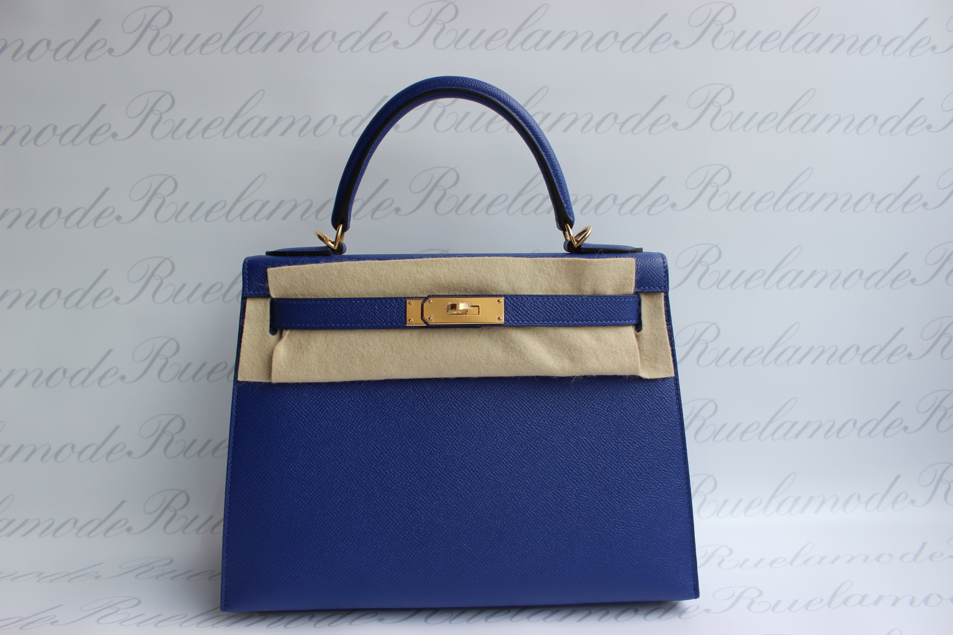 Hermes kelly 28 Blue Electric GHW – Ruelamode
